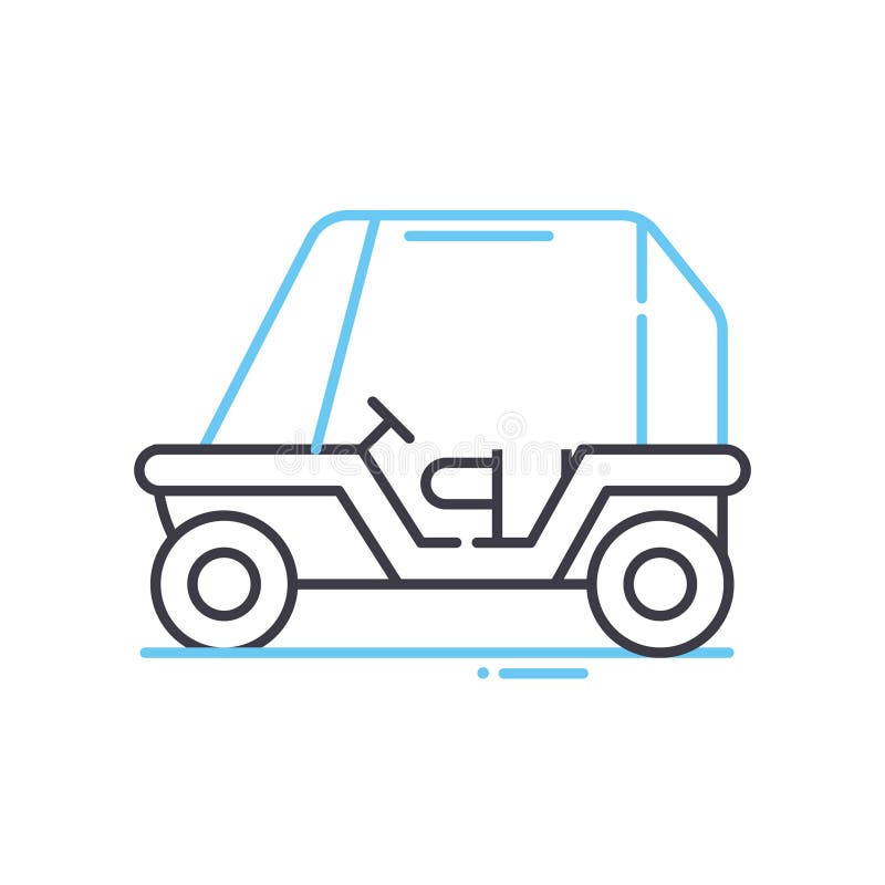 Buggy Line Icon, Outline Symbol, Vector Illustration, Concept Sign ...