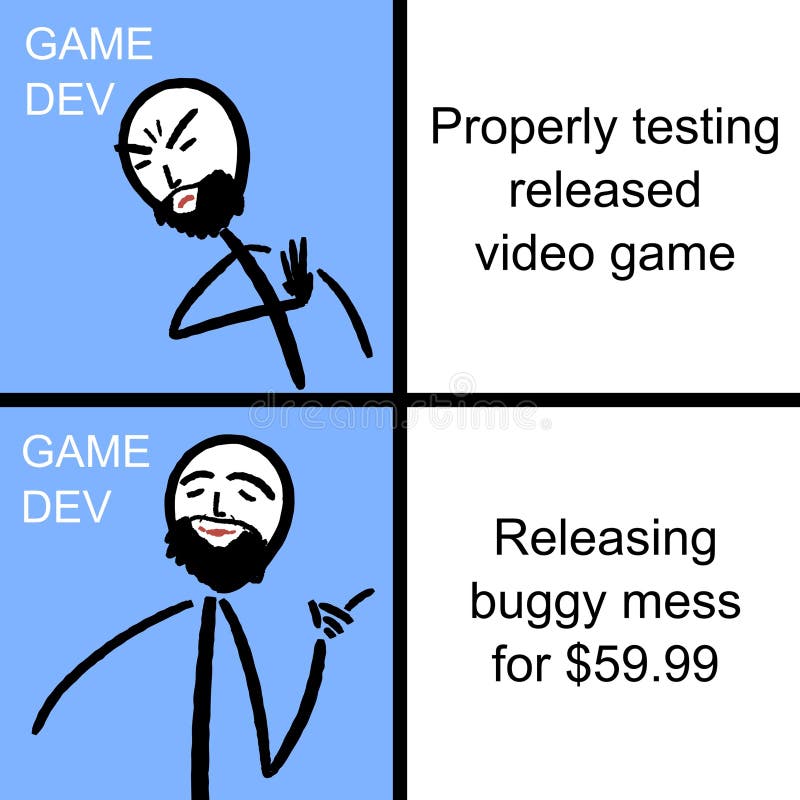 Buggy mess video game meme stock vector. Illustration of expensive ...