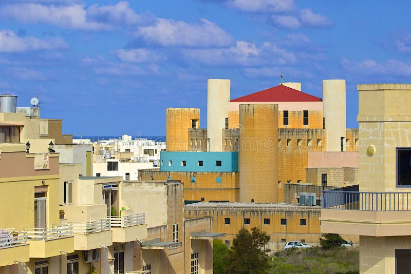 "promenade" De Bugibba Y De Qawra, Malta Imagen de archivo editorial ...