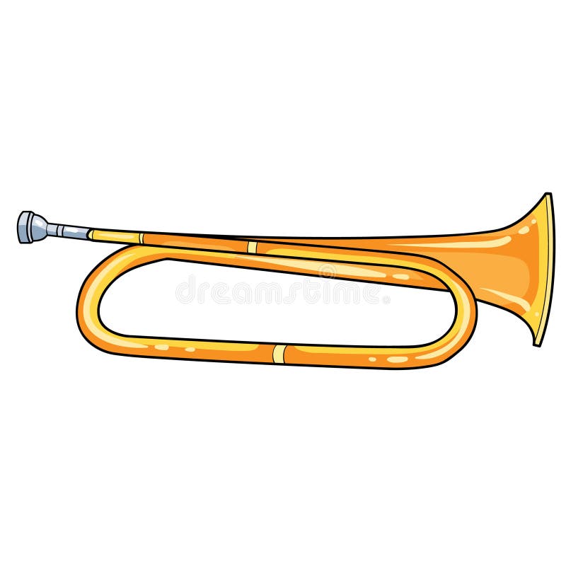 Bugle Brass Musical Instrument Stock Vector - Illustration of object ...