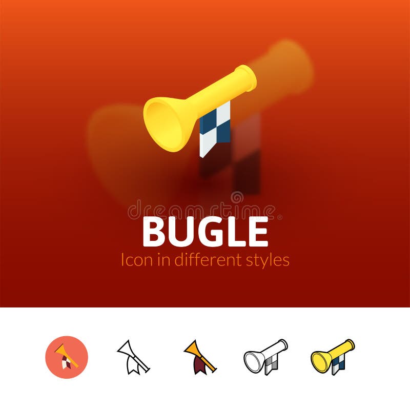 Bugle Icon in Different Style Stock Vector - Illustration of ...