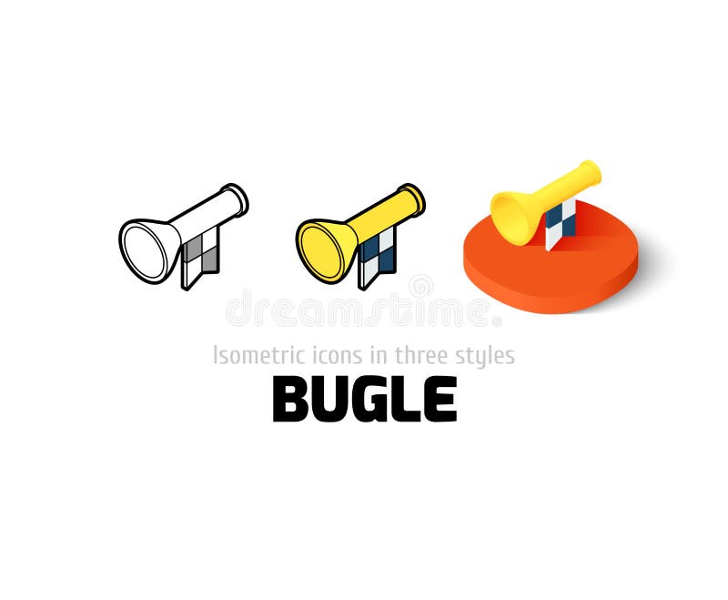 Bugle Icon in Different Style Stock Vector - Illustration of flag, ceremony: 78088590