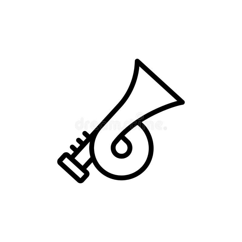 Bugle Icon. Simple Line, Outline Vector Elements of Rock N Roll Icons ...