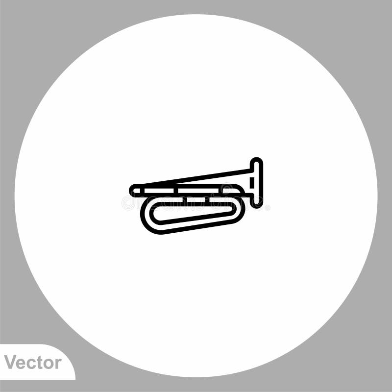 Bugles Vector Icon Sign Symbol Stock Vector - Illustration of line ...
