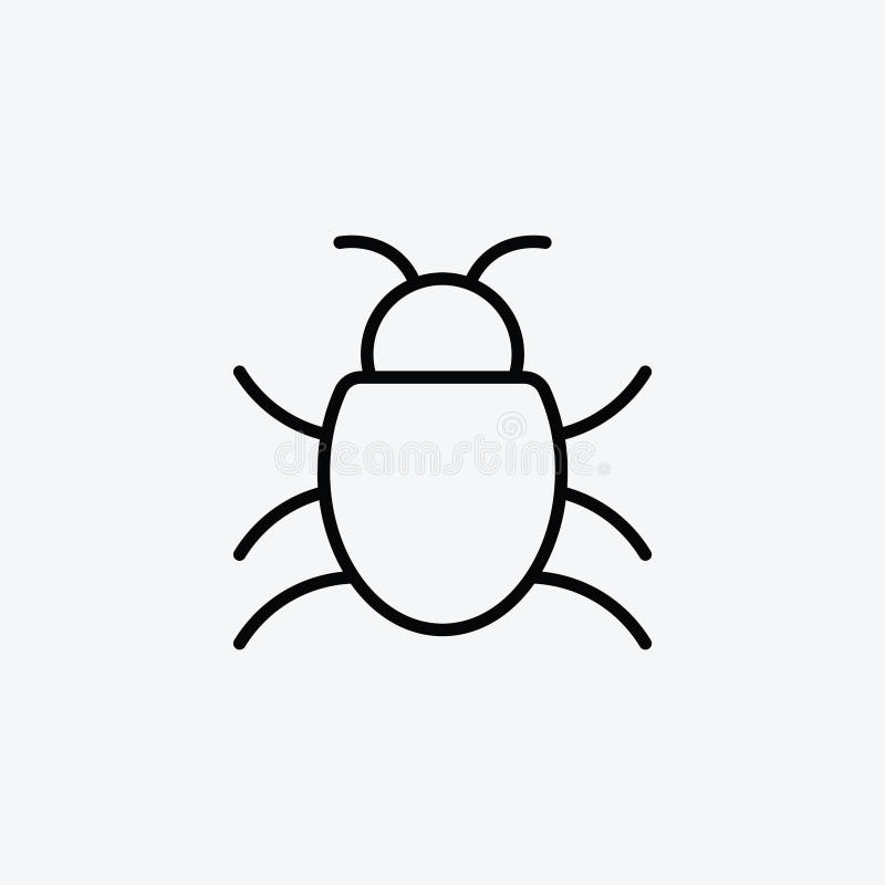 Bugline in Thin Line Black Color. Flat Simple Vector Symbols ...