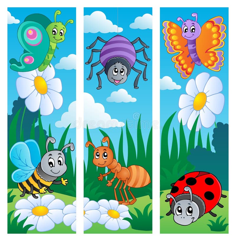 Cute bugs collection 2 stock vector. Illustration of detail - 25269057
