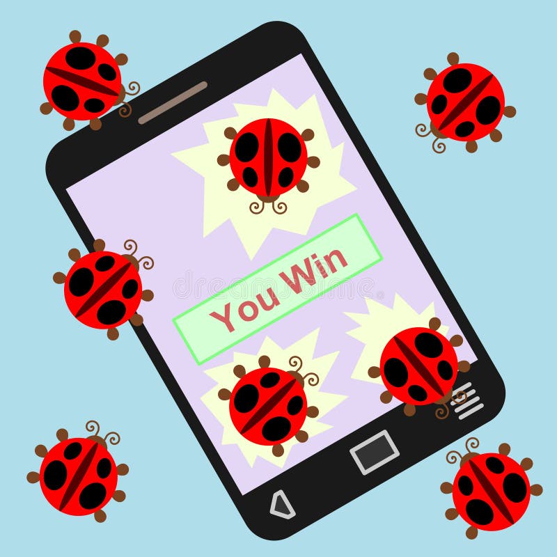 Bugs can play stock illustration. Illustration of winner - 38626707