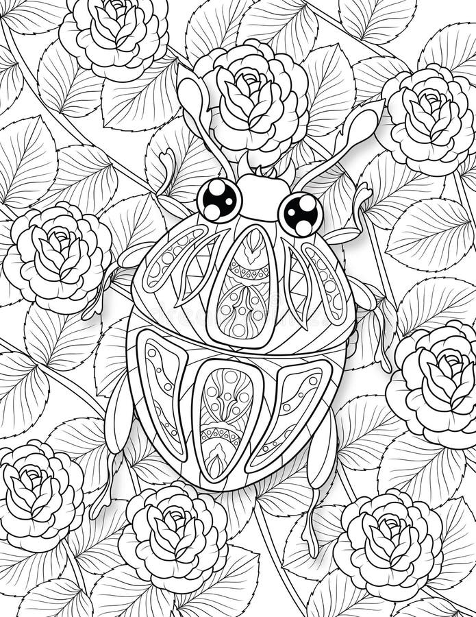 Bugs Coloring Book Page Stock Illustrations – 156 Bugs Coloring Book ...