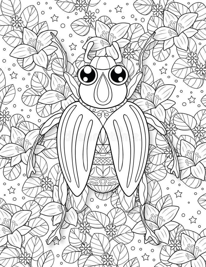 Bugs Coloring Book Page Stock Illustrations – 156 Bugs Coloring Book ...