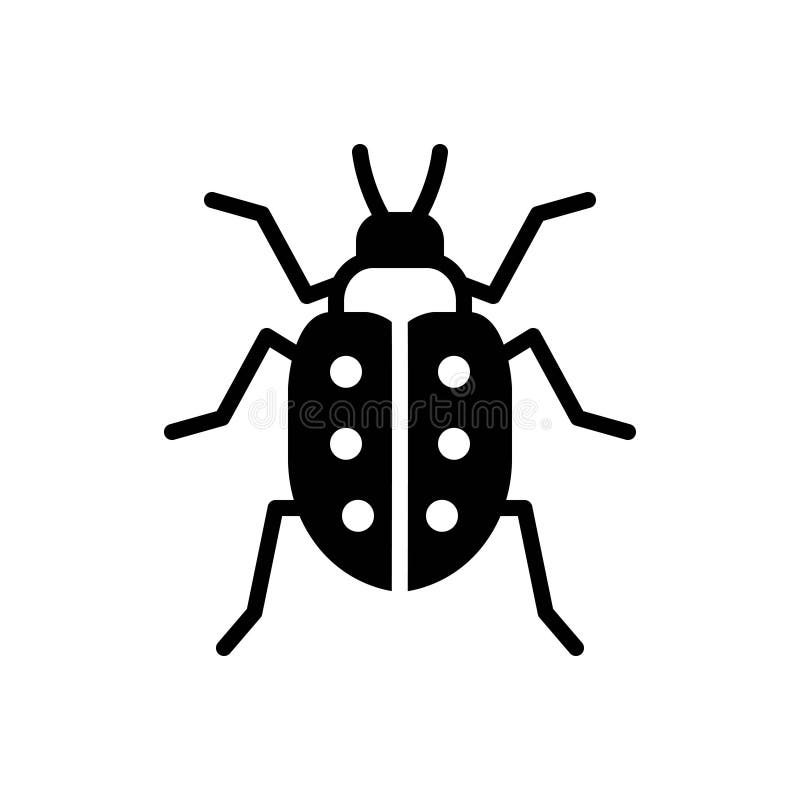 Black Solid Icon for Bugs, Creature and Critter Stock Vector ...