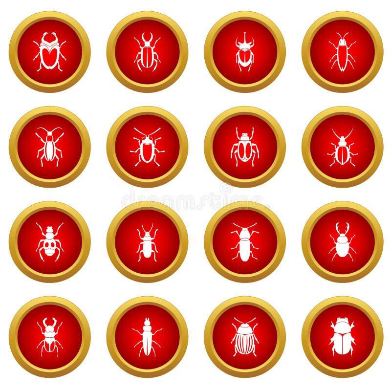 Bugs Icon Set, Cartoon Style Stock Vector - Illustration of glowworm ...
