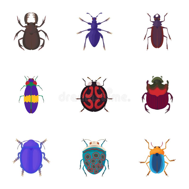 Bugs Round Stencil Set stock vector. Illustration of element - 234433458