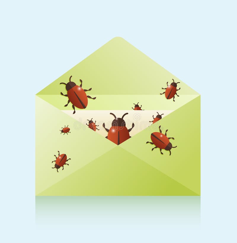 Bugs in the Mail, Illustration Stock Illustration - Illustration of ...