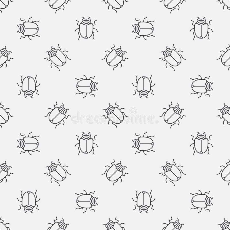 Bugs seamless pattern stock vector. Illustration of figure - 59621836