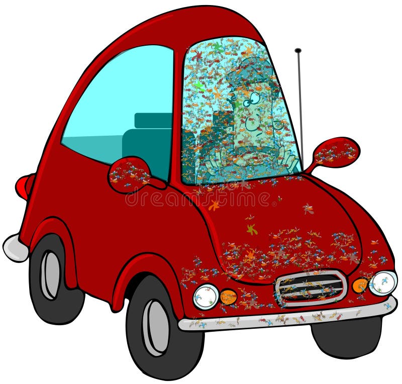 Bugs on the Windshield stock illustration. Illustration of pest - 20514698