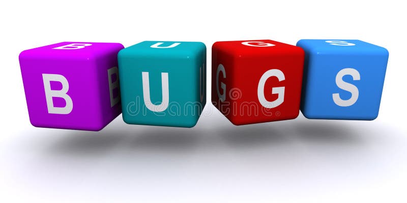 Bugs word block em branco ilustração stock. Ilustração de paciente ...
