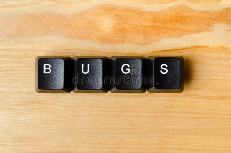 Bugs word stock photo. Image of software, quote, buttons - 95046210