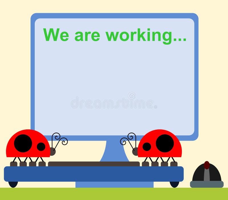 Bugs at work stock illustration. Illustration of tiny - 36866560