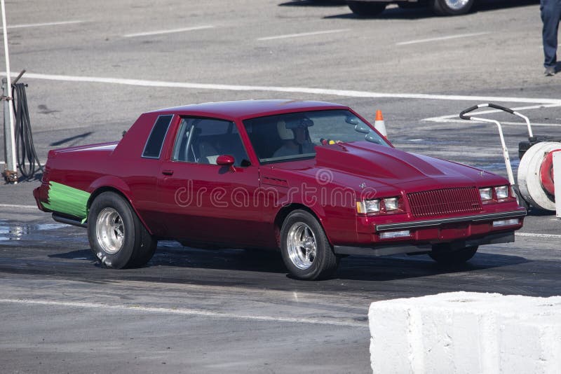 Buick Drag Car in Action on the Race Track Editorial Stock Photo ...