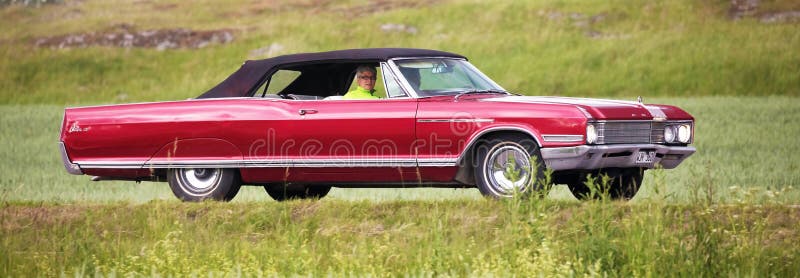 Buick Electra Custom, Year 1966, Dark Red Editorial Image - Image of ...