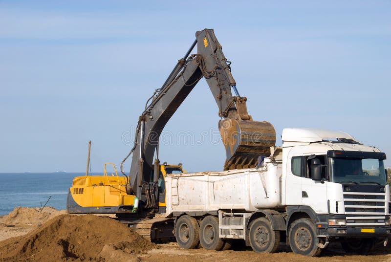 Trench Shore Load stock image. Image of delivery, excavation - 8891231