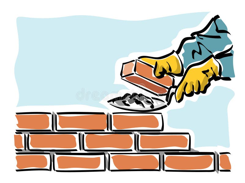 Construction worker stock vector. Illustration of scaffold - 18185026