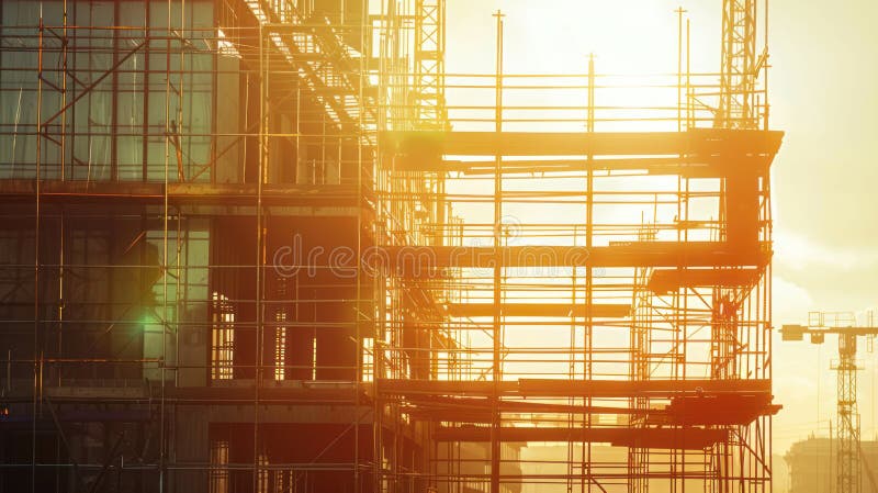 A Build Background Featuring a Partially Constructed Building Site ...