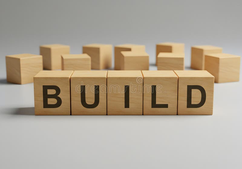 Build Blocks Wooden Cubes Construction Toys Development Concept ...