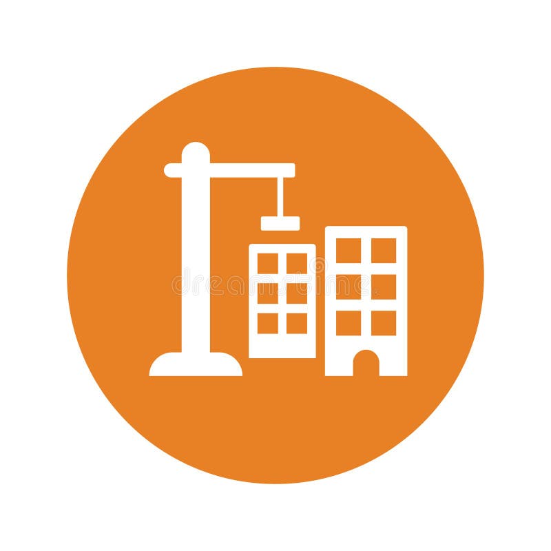 Build, Building, Construction Icon. Orange Color Vector EPS Stock ...