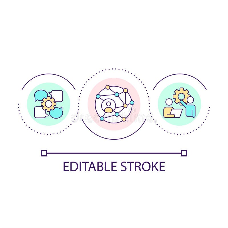 Build Community Network Loop Concept Icon Stock Vector - Illustration ...