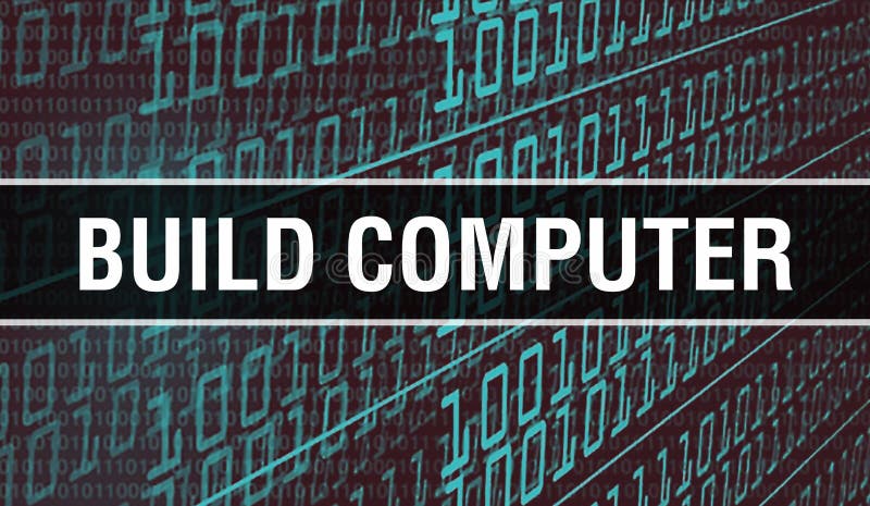 Build Computer Concept Illustration Using Code for Developing Programs and App. Build Computer ...