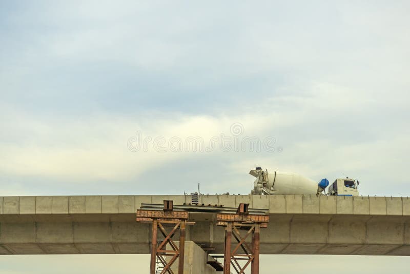 Build Concrete Highway on Site Construction Road Stock Photo - Image of ...