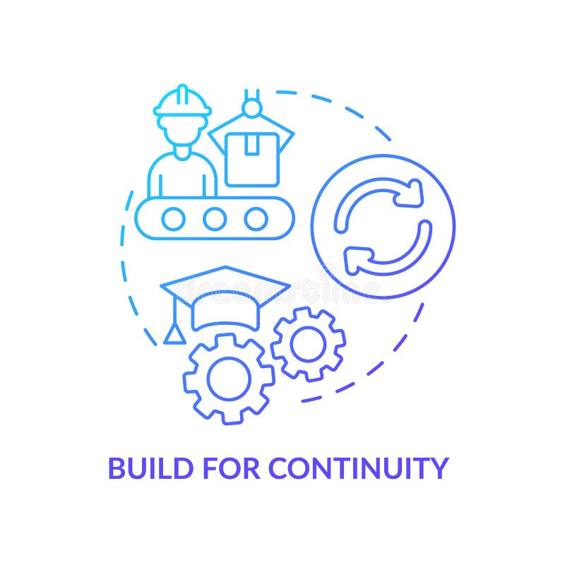 Build for Continuity Blue Gradient Concept Icon Stock Vector ...