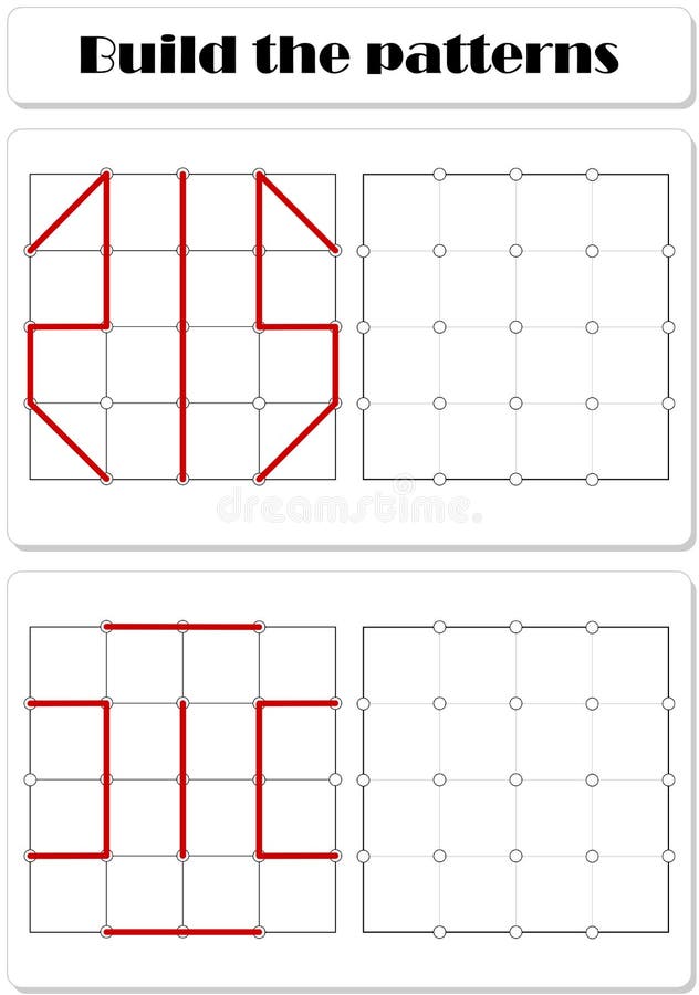 Build the Correct Patterns for Funny Kids Stock Vector - Illustration ...