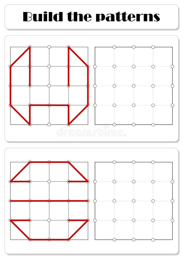 Build the Correct Patterns for Children Stock Vector - Illustration of ...