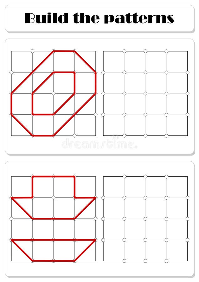 Build the Correct Patterns for Kids Stock Vector - Illustration of ...