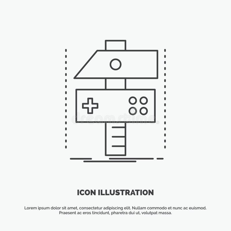 Build Craft Develop Developer Game Icon Line Vector Gray Symbol For Ui And Ux Website Or