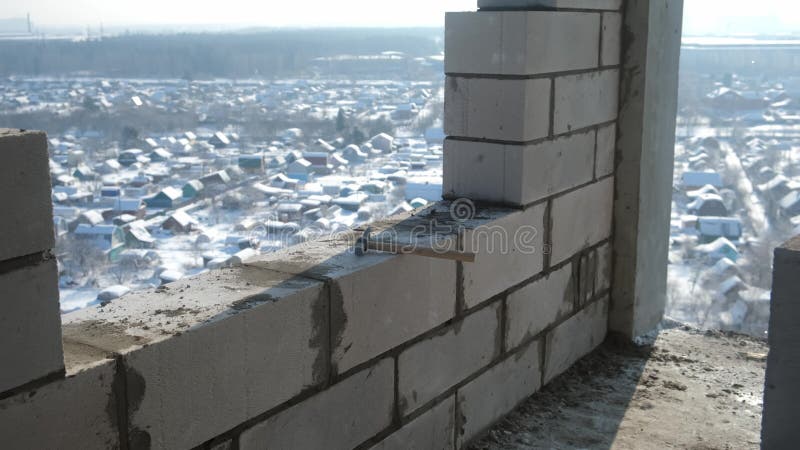 Build Create Wall of Multi-storey Building of Blocks Under Construction ...