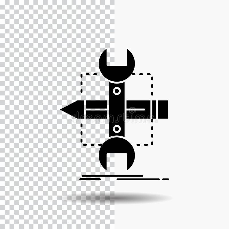 Build, Design, Develop, Sketch, Tools Glyph Icon on Transparent ...