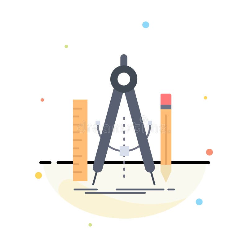 Build, Design, Geometry, Math, Tool Flat Color Icon Vector Stock Vector ...