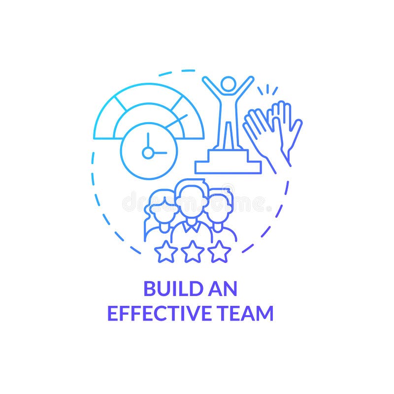 Build Team Culture Blue Concept Icon Stock Vector - Illustration of ...