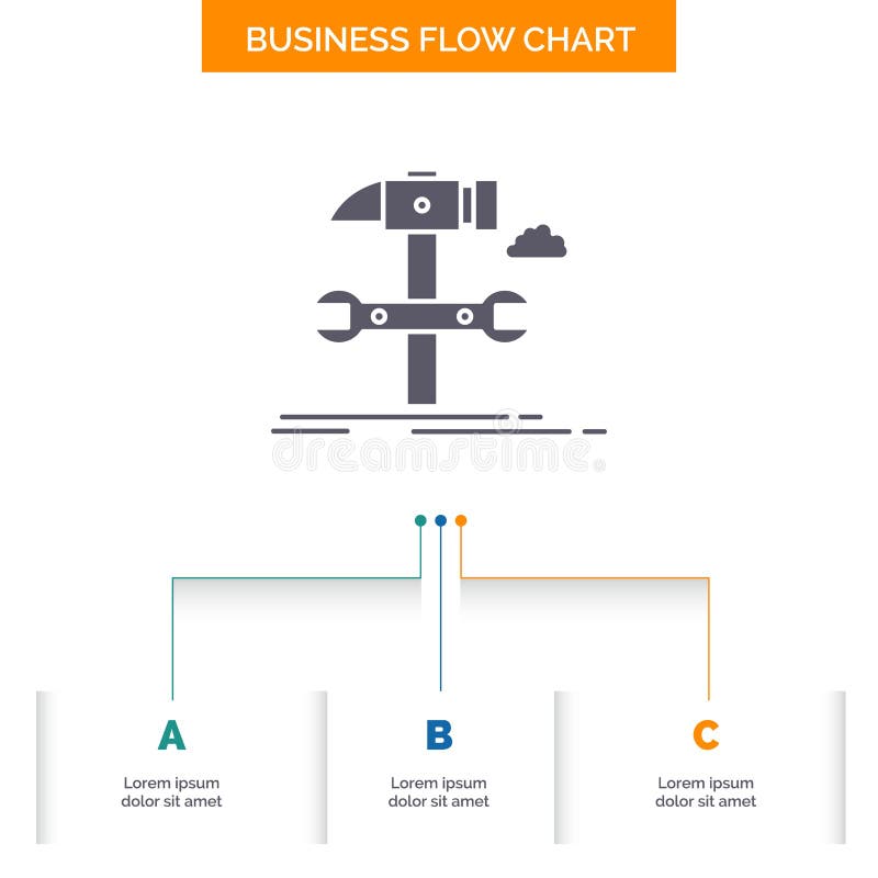 Build, Engineering, Hammer, Repair, Service Business Flow Chart Design ...