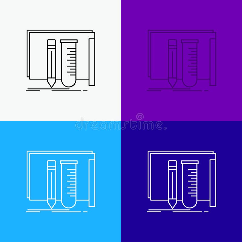 Build, Equipment, Fab, Lab, Tools Icon Over Various Background. Line ...