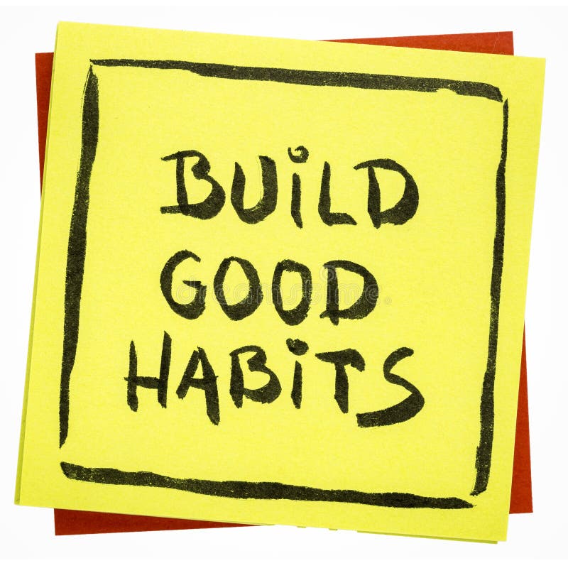 Build Good Habits Inspirational Reminder Stock Illustration ...