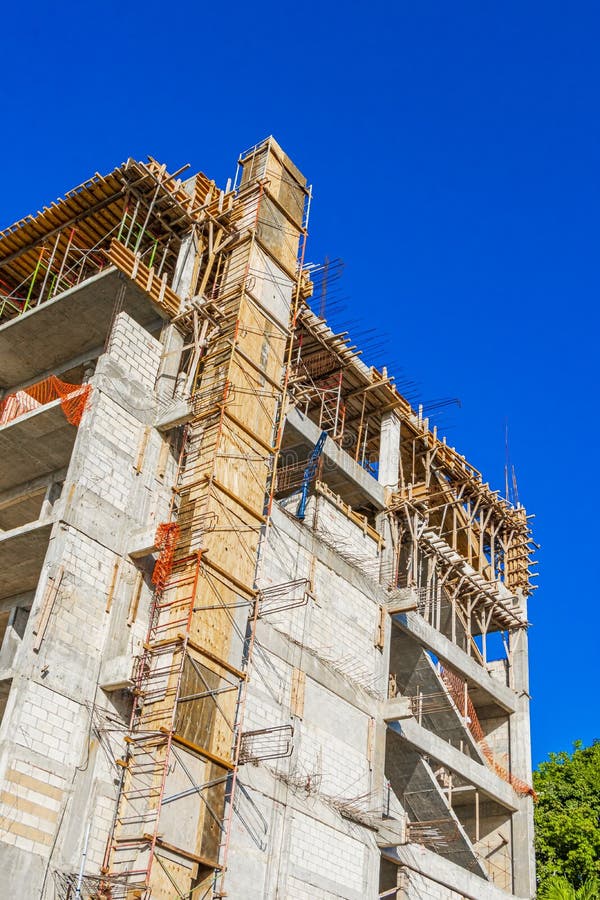 Build a Hotel Complex Construction Sites Playa Del Carmen Mexico Stock ...