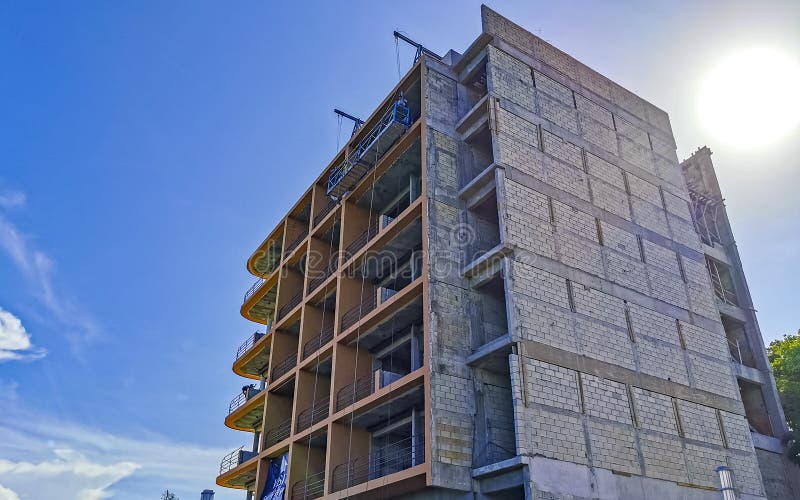 Build a Hotel Complex Construction Sites Playa Del Carmen Mexico Stock ...