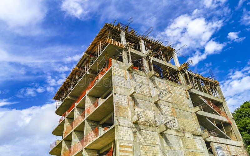 Build a Hotel Complex Construction Sites Playa Del Carmen Mexico Stock ...