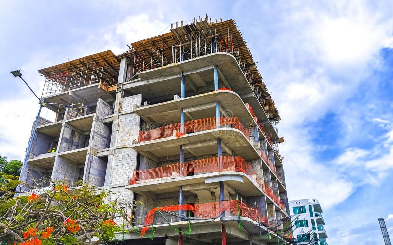 Build a Hotel Complex Construction Sites Playa Del Carmen Mexico Stock ...