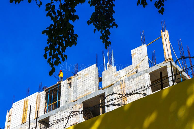 Build a Hotel Complex Construction Sites Playa Del Carmen Mexico Stock ...
