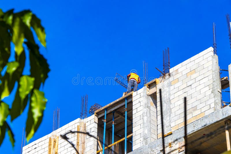 Build a Hotel Complex Construction Sites Playa Del Carmen Mexico Stock ...
